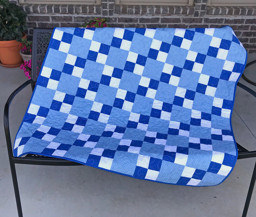 Stacking Blocks Double Four Patch Quilt Pattern with Four Size Options ...