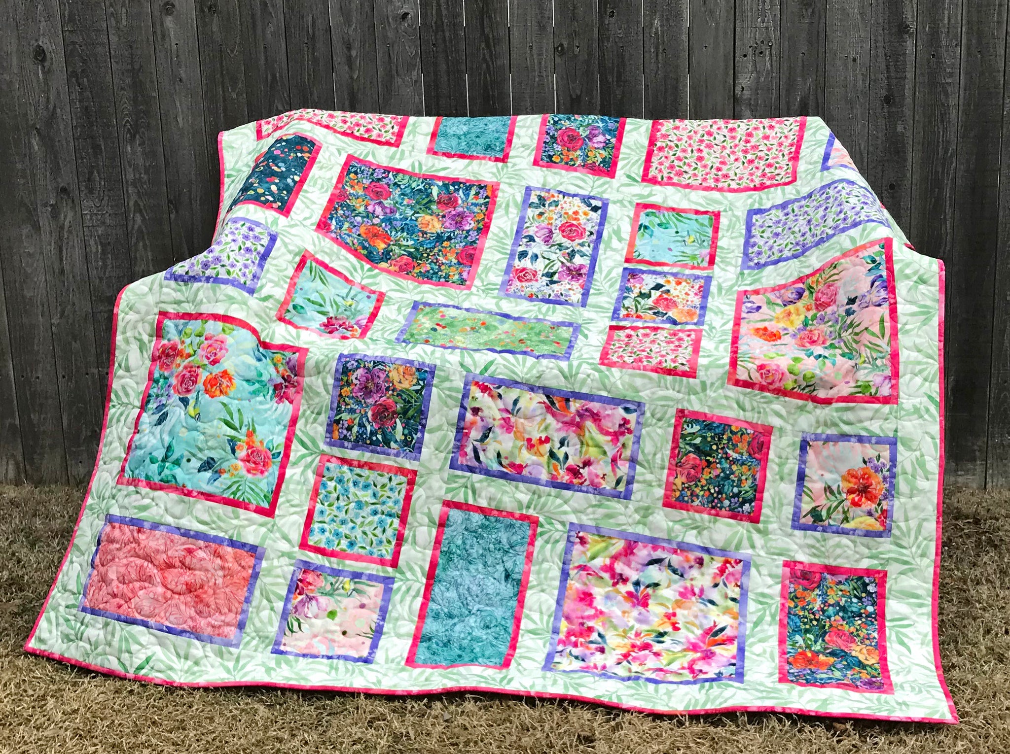 Fancy Frames Quilt Pattern - Digital Quilt Pattern - Cuddle Cat Quiltw ...