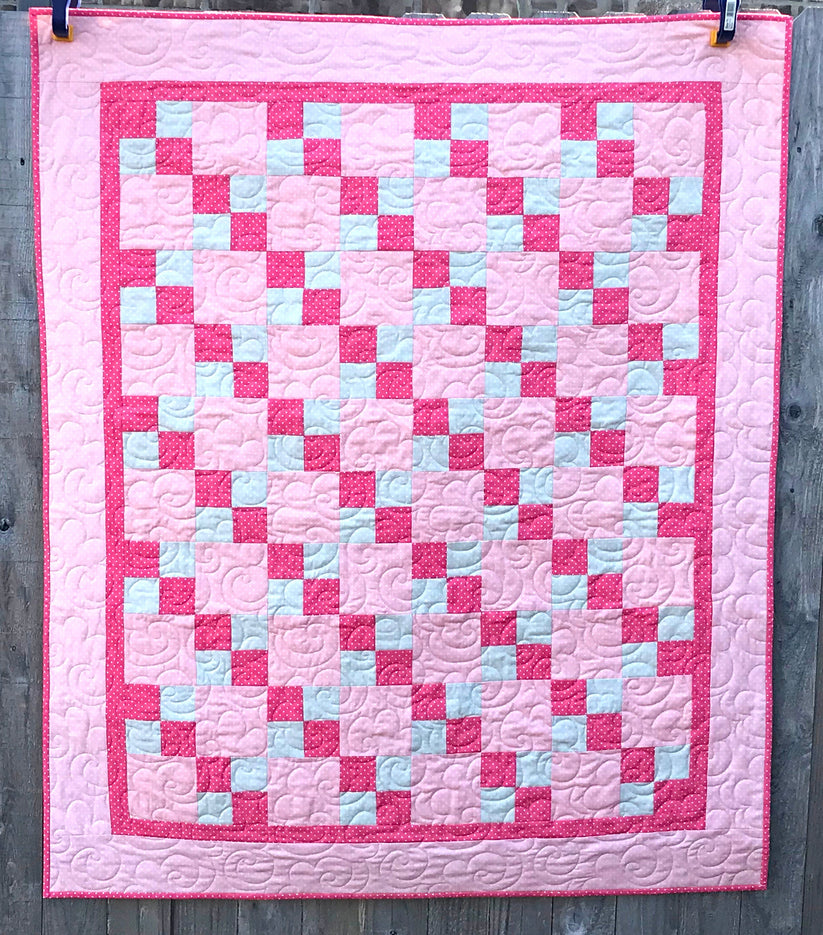 Stacking Blocks Double Four Patch Quilt Pattern with Four Size Options ...
